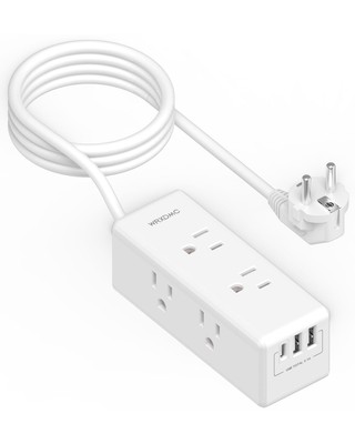 European Travel Plug Adapter with USB, Adapters for Travel Europe, US ...