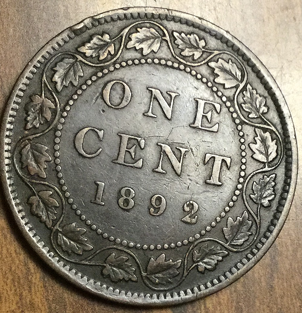 1892 CANADA LARGE CENT PENNY COIN | eBay