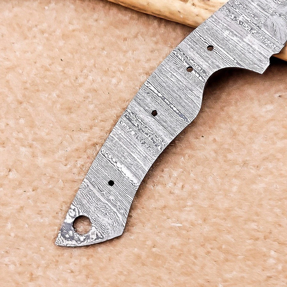 Handmade Damascus Steel blank blades For Hunting knife, skinning knife ...