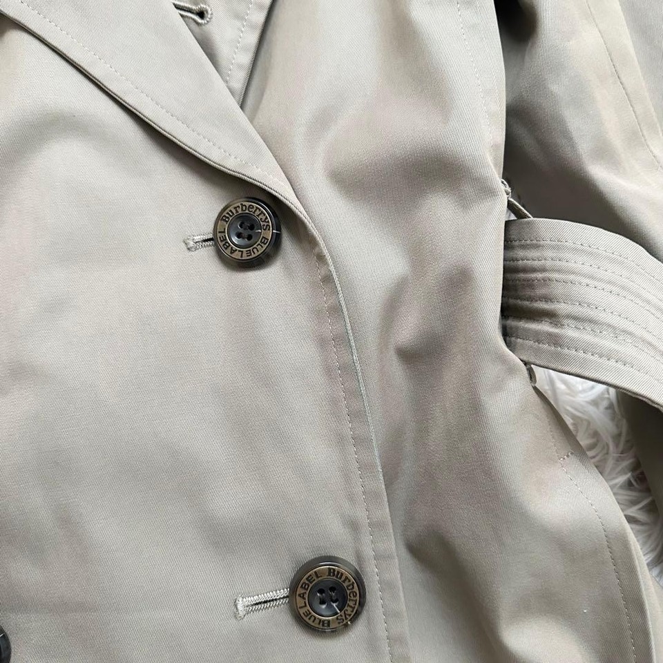 Burberry Trench Coat Khaki Cotton With Nova Check Pattern Size M For ...
