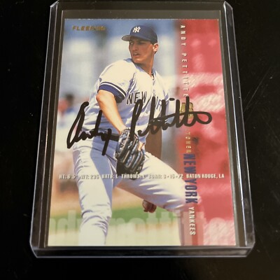 Andy Pettitte Auto 1995 Fleer Update #U-27 🔥NY Yankees On Card ...