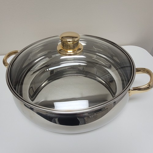 Cuisine Cookware Command Performance Gold 11" Pot With Glass Lid 3-Ply ...