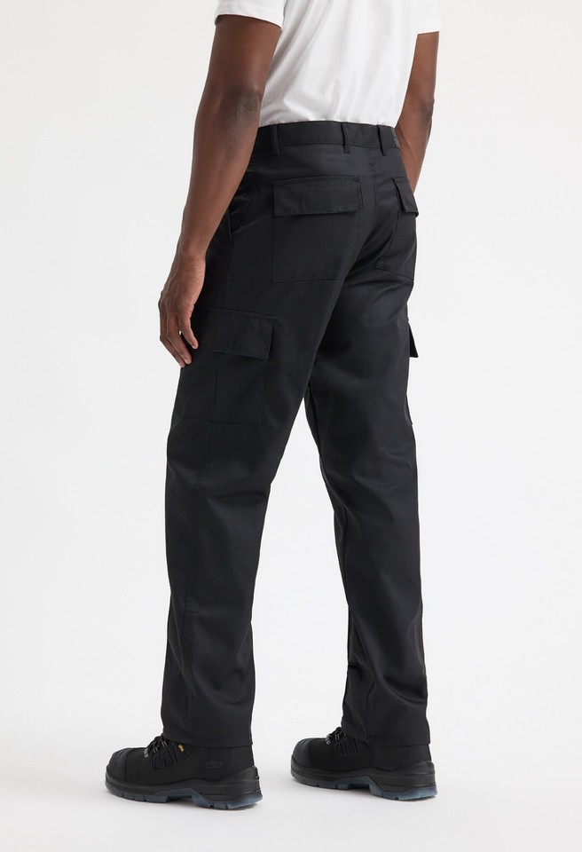 Mens Cargo Work Trousers Multi pocket workwear Combat Casual Pant Uneek ...