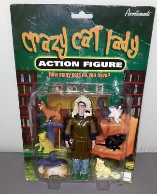 ACCOUTREMENTS CRAZY CAT LADY ACTION FIGURE WITH 6 PVC CAT FIGURES | eBay