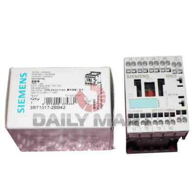 Siemens 3RT1017-2BB42 CONTACTOR NONREV S00 12A 24VDC Coil Voltage ...