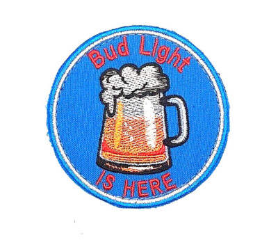 Bud Light Is Here Patch - Sew-on and Hook & Loop style's | eBay