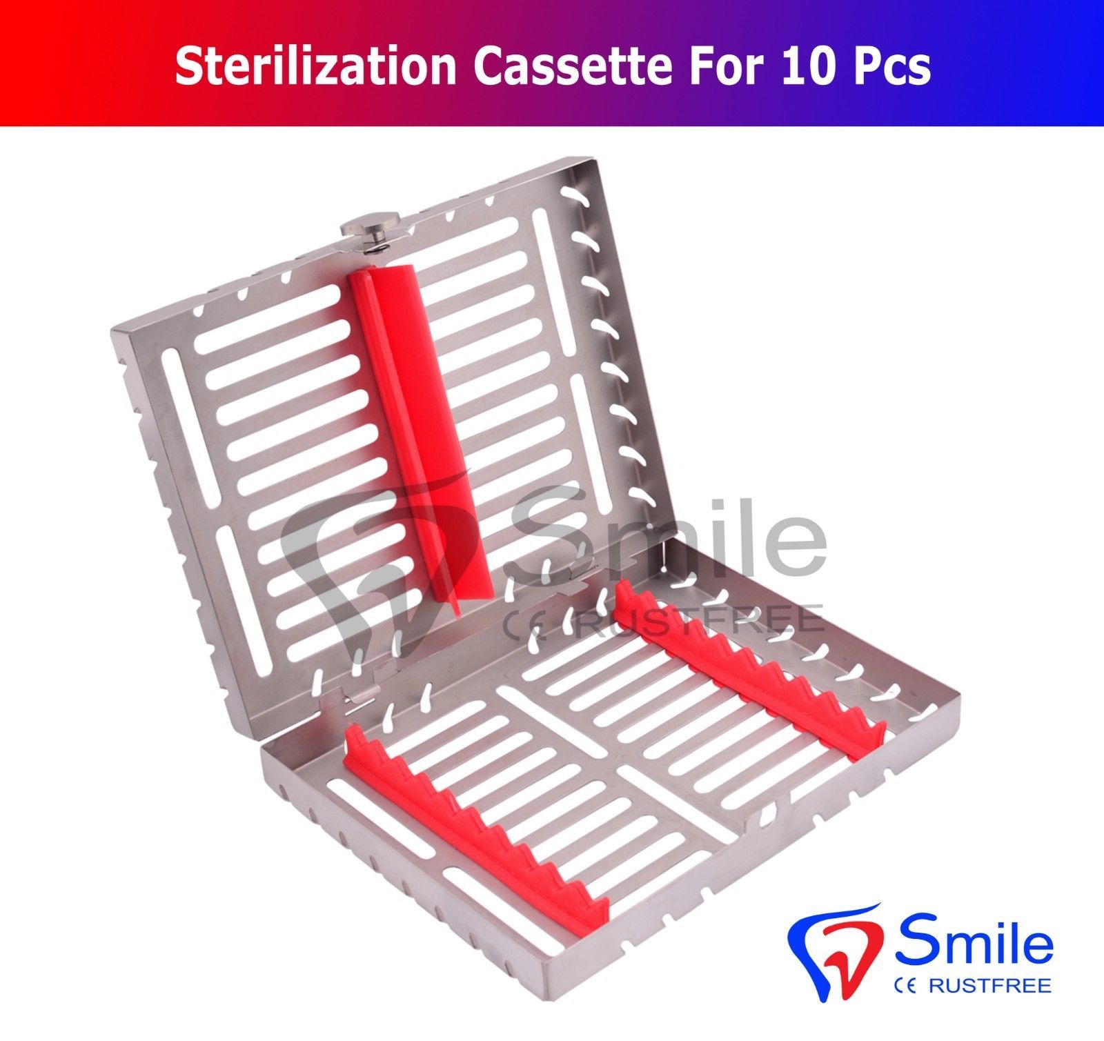 Sterilization Cassette Rack Tray Holds 10 Dental Surgical Instruments ...