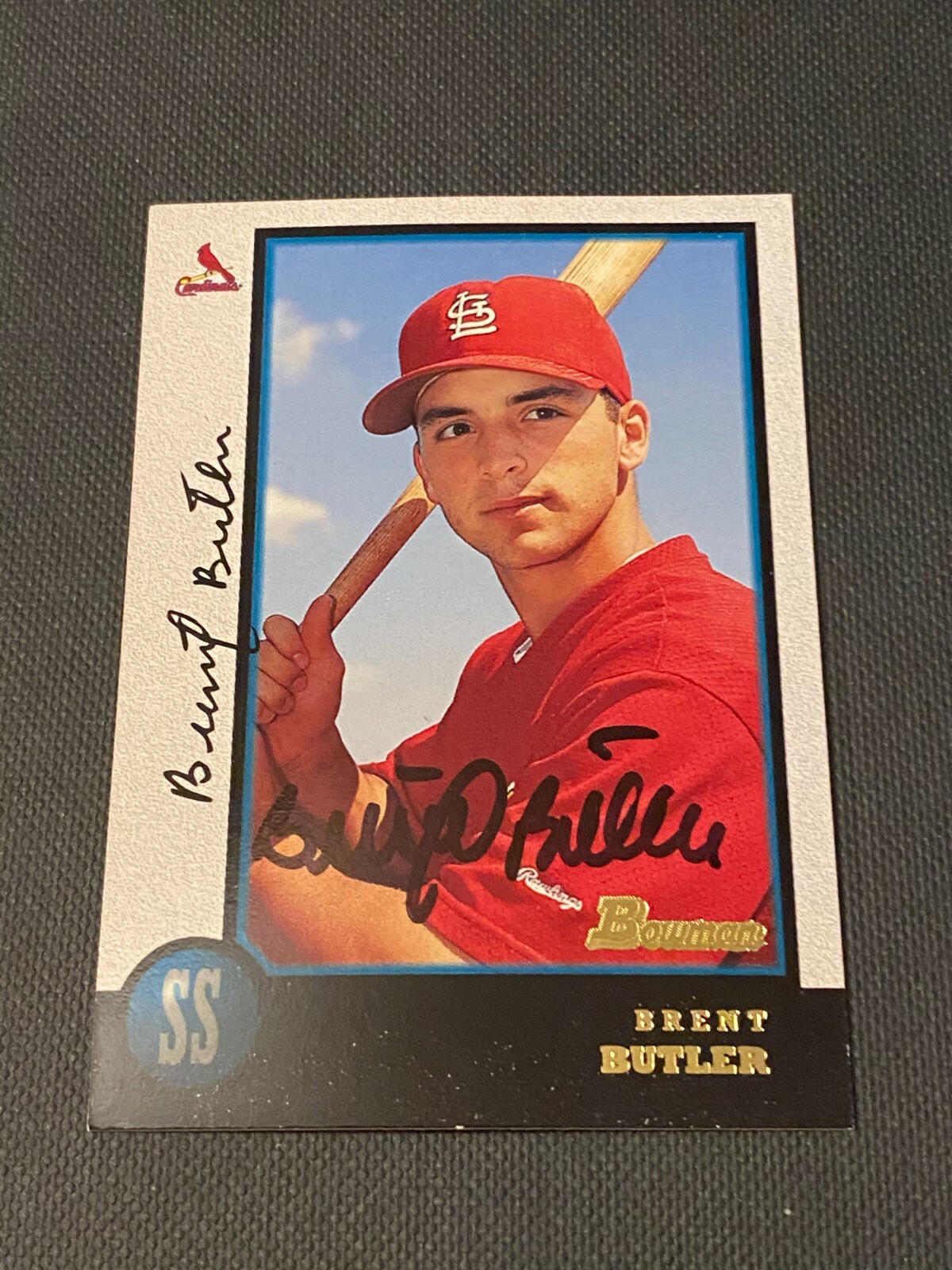 Brent Butler Signed 1998 Bowman Card Auto St. Louis Cardinals Autograph ...