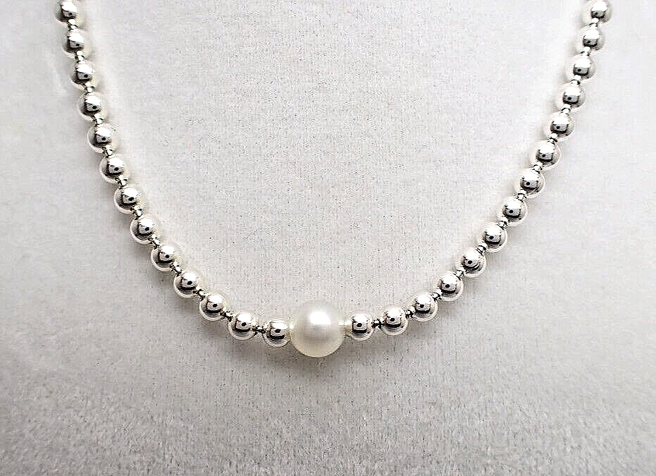Authentic Pandora #393176C01-45 Treated Cultured Pearl & Beads Necklace ...