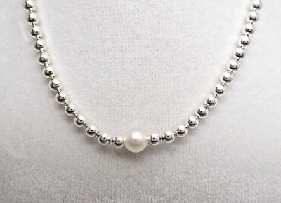 Authentic Pandora #393176C01-45 Treated Cultured Pearl & Beads Necklace ...