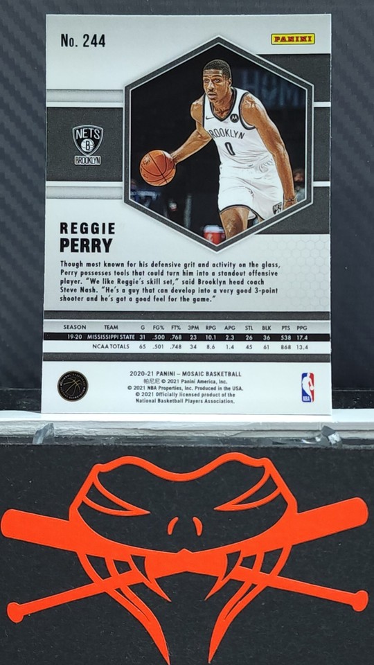 Reggie Perry 2020-21 Mosaic ROOKIE #244 - Nets RC | eBay