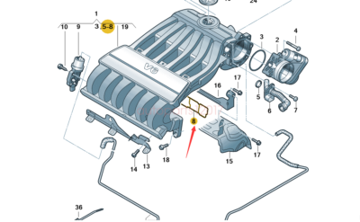 Genuine New Engine Intake Manifold Gasket For Audi Q7 Touareg 3.6L ...
