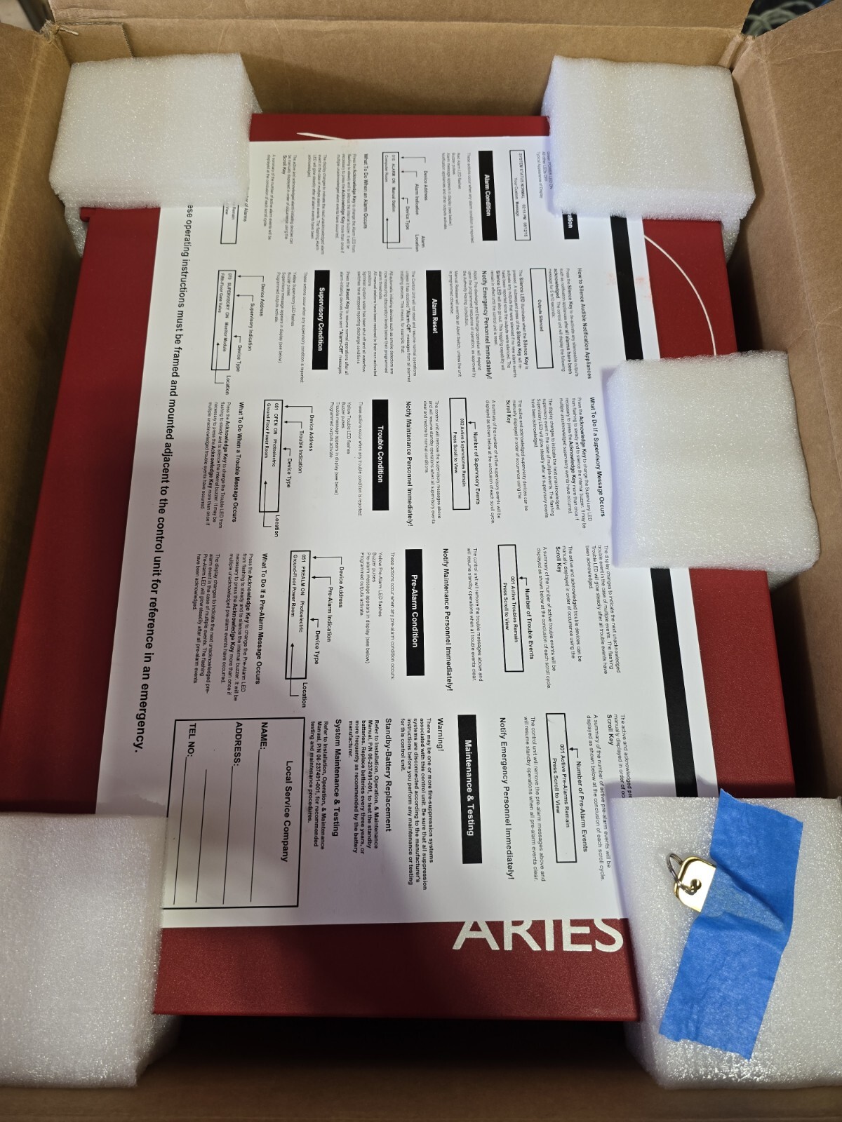 Kidde Aries Addressable Fire Suppression Panel FM200 Halon Preaction | eBay
