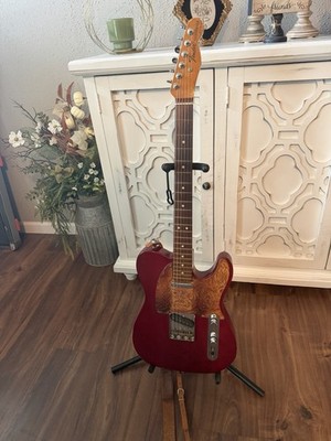 Fender Telecaster Electric Guitar USA-Red w/ Hard Case, Strap, Pedal | eBay