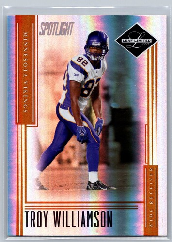 Troy Williamson 2006 Leaf Limited #99 Spotlight /50 | eBay