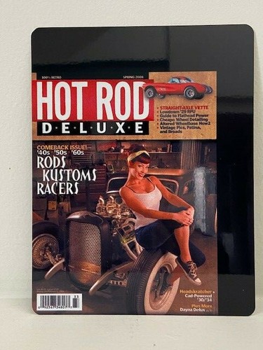 HOT ROD DELUXE Magazine Metal Sign 2008 1st Comeback Issue Retro Rods ...