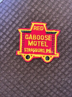 Vintage Red Caboose Motel Strasburg PA Advertising Embroidered Iron On ...