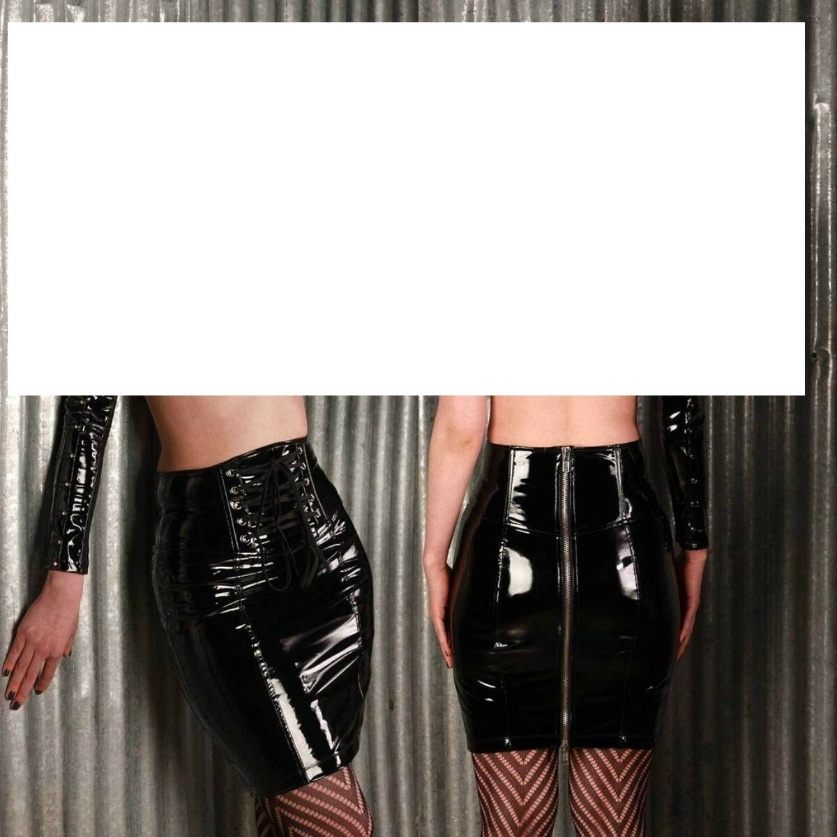 Sexy High Waist PVC Mini Skirt Black Wet Look Punk Clubwear Gothic ...