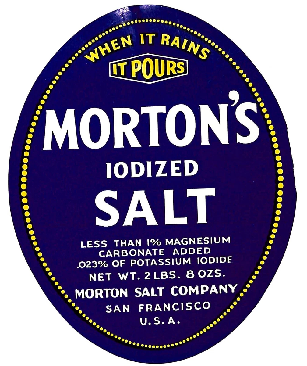 Iodized Salt Label