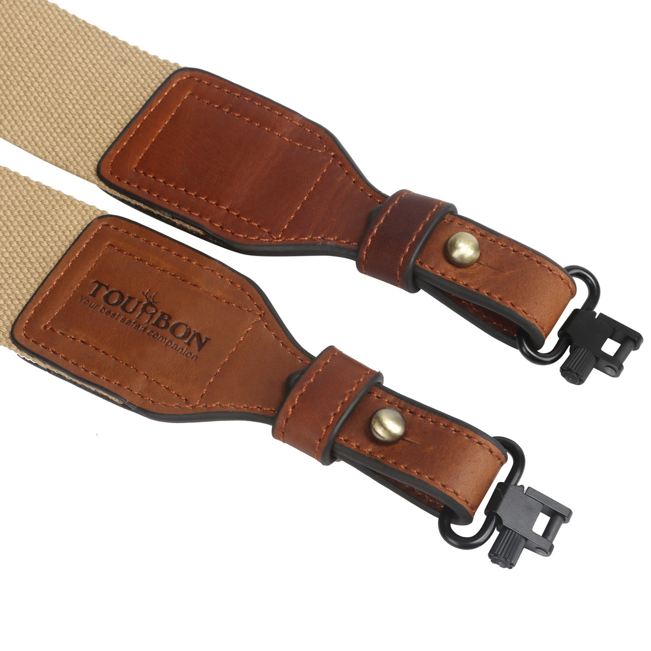 Tourbon Hunting Webbing Rifle/shotgun Sling Belt & 2pc Gun Mounted ...
