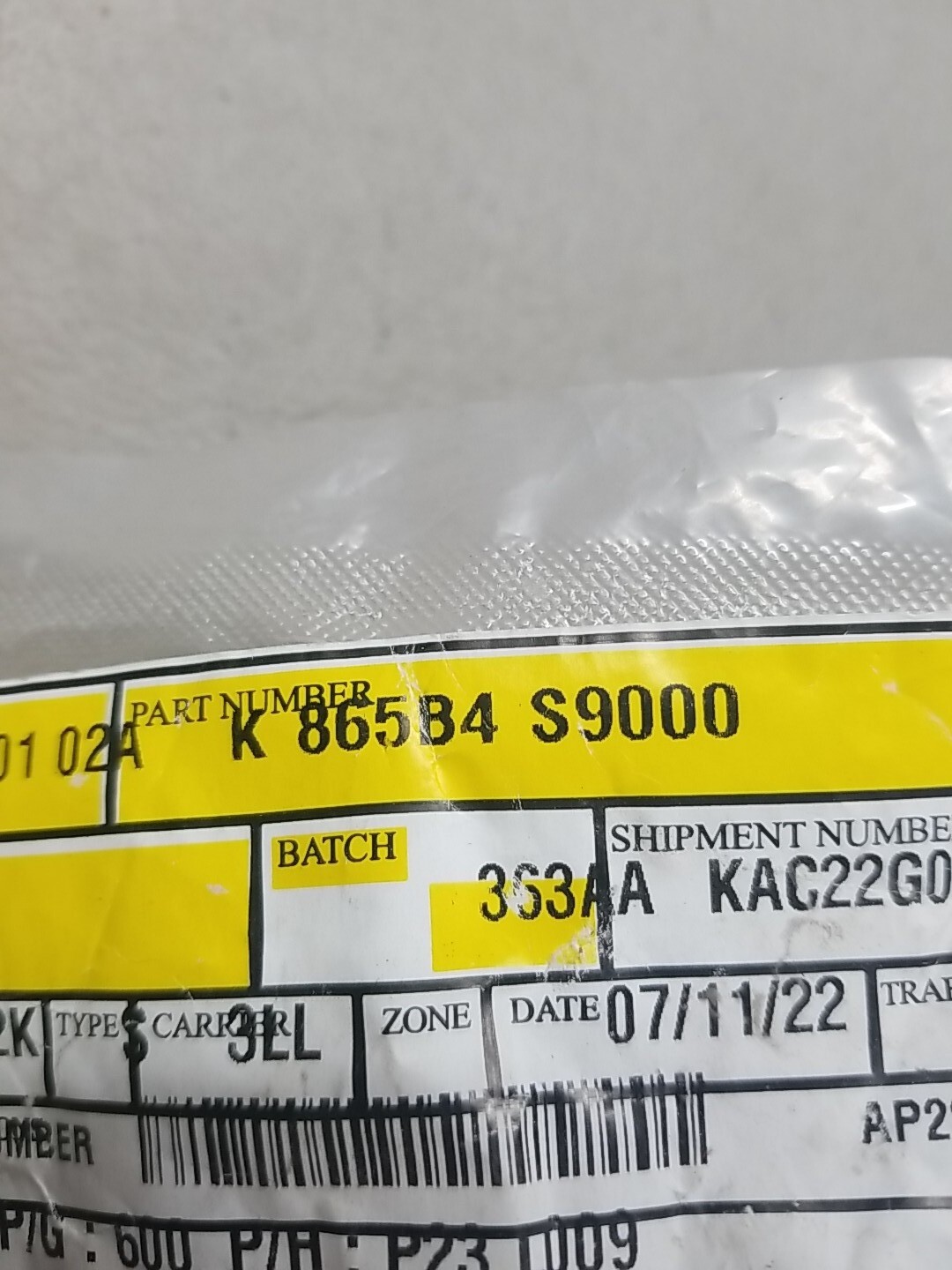 2020-2022 KIA Telluride Front RH Bumper Support Lower Bracket OEM 865B4 ...