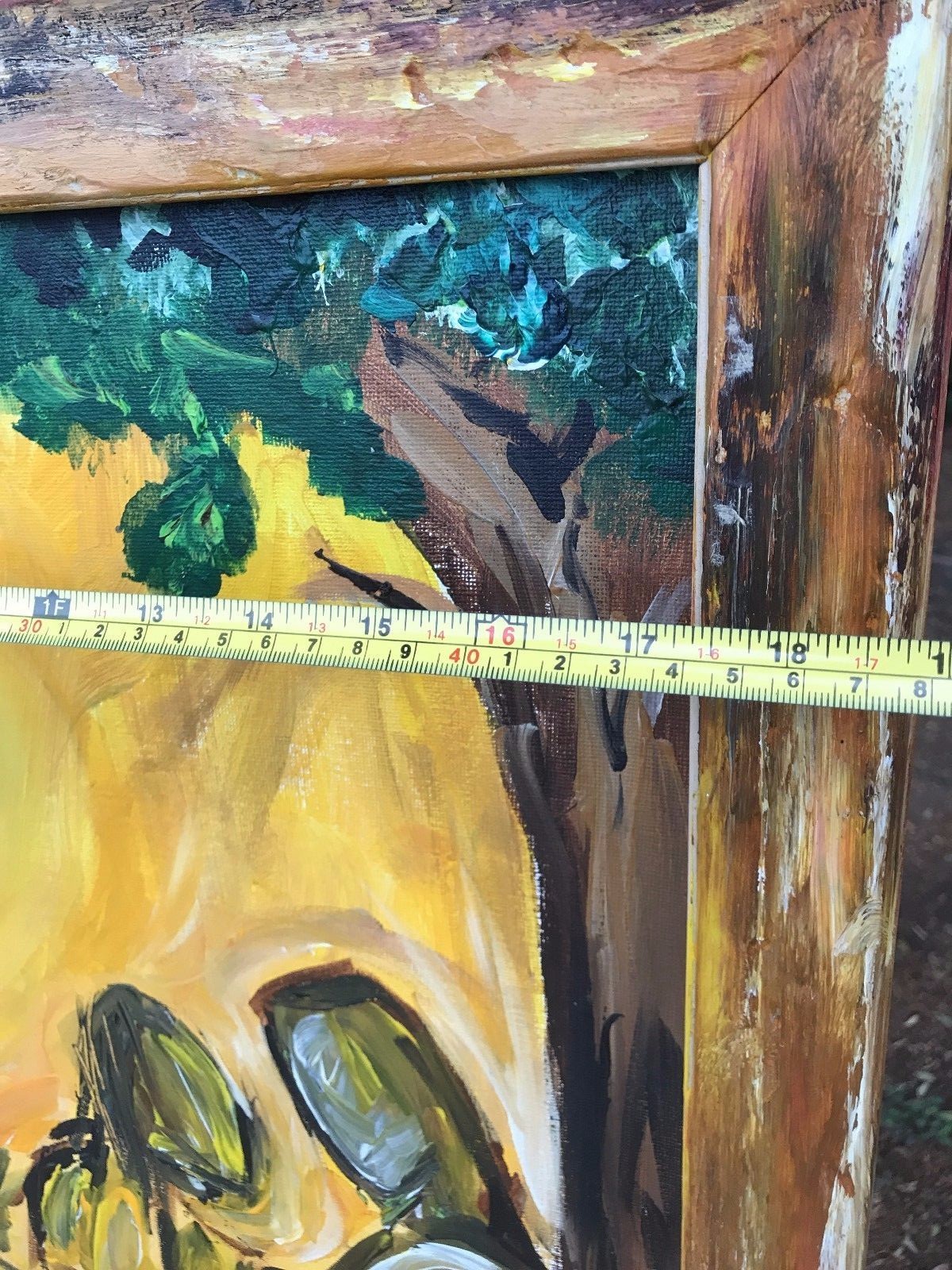 DAMON WARREN Original Signed Modern Abstract Oil on Board Inscribed Art ...