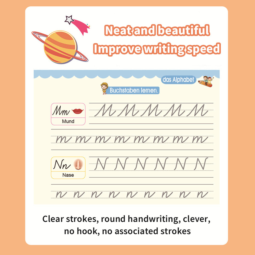 8pcs German Exercise Book Students Numbers Handwriting Learning For ...