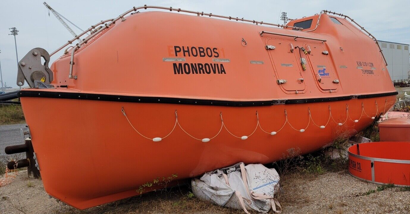 Norsafe Lifeboat 75 Person Off Oil Rig Type JYN85F Diesel Powered 2008 ...