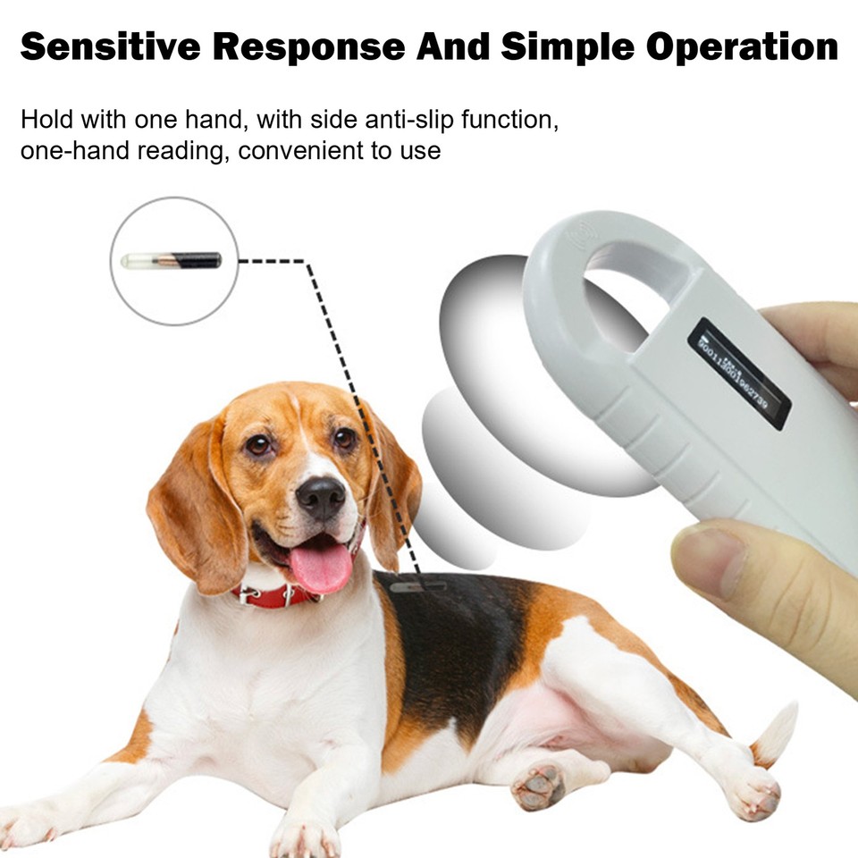 Pet Microchip Scanner fdx-b/ID64 Universal with Backlit Display Holds ...