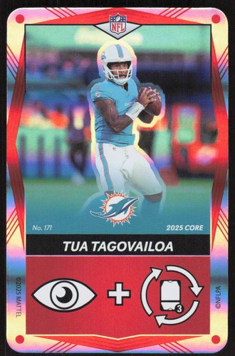 2025 UNO Elite Red Foil Tua Tagovailoa Football Card #171 - Miami ...