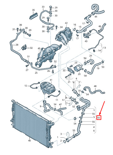 NEW AUDI A6 AVANT C7 COOLANT HOSE AND QUICK RELEASE COUPLING ...