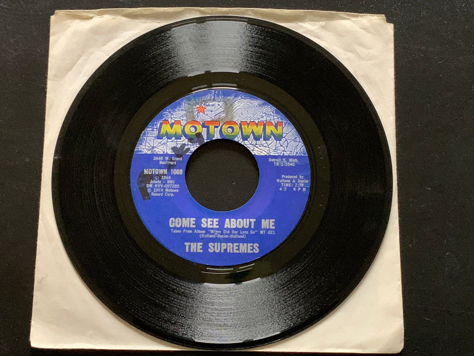 The Supremes – Come See About Me Vinyl, 7", 45 RPM, Single Motown 1964 ...