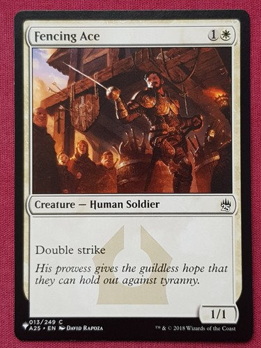 Magic The Gathering MYSTERY BOOSTER FENCING ACE white card MTG | eBay ...