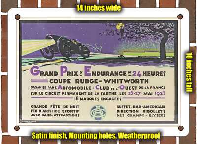 Metal Sign - 1923 24-hour endurance Grand Prix Rudge Whitworth Cup ...