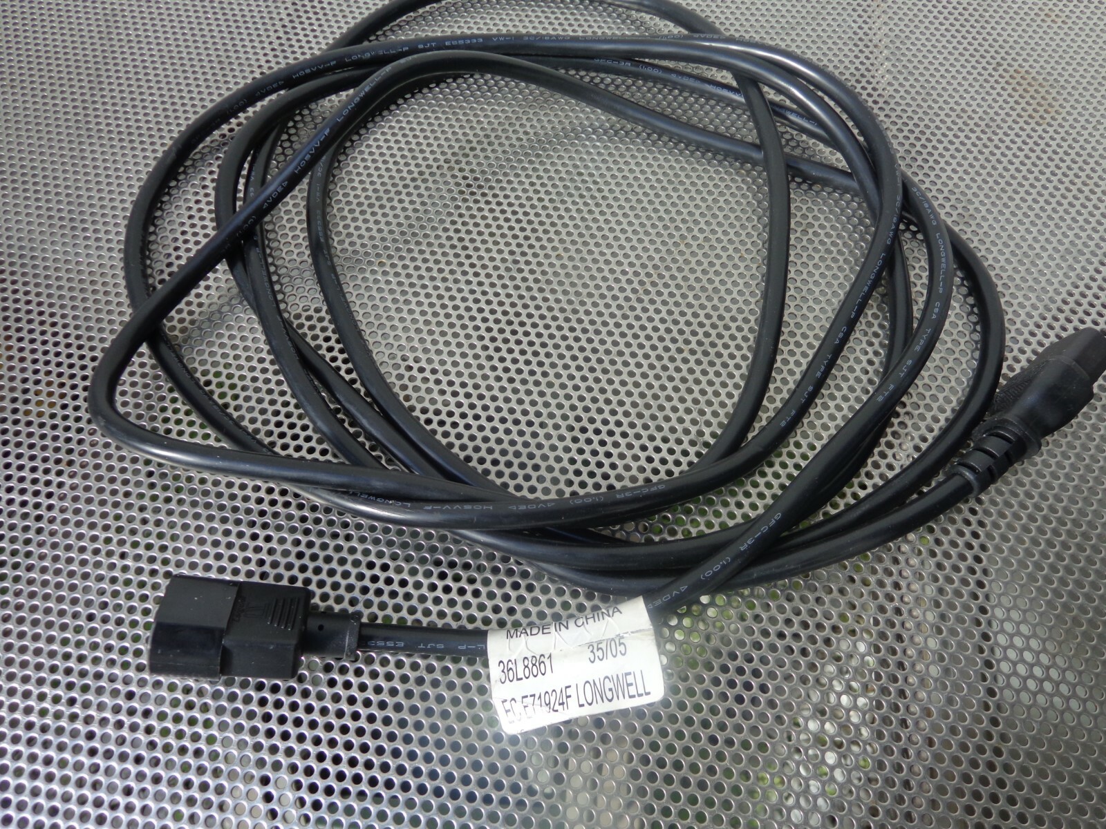 36L8861 IBM POWER CORD CABLE EXTENSION 14FT LongWell E71924F CFC-3R VDE ...