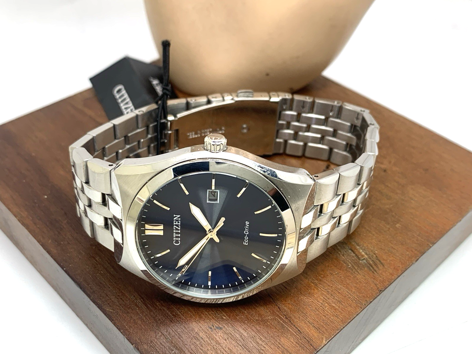 Citizen Men's Watch BM7330-59L Eco Drive Blue Dial Silver Stainless ...