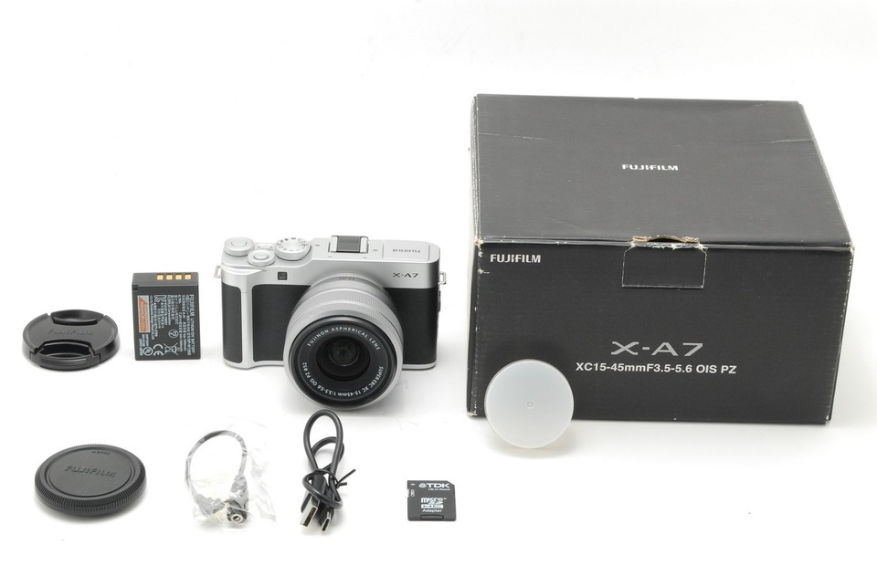 [TOP MINT]Fujifilm Fuji X-A7 24.2MP Mirrorless Camera Sliver 15-45mm ...