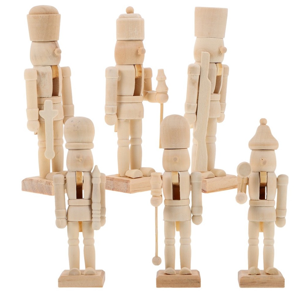 6 Pcs Nutcracker Figurines Diy Ornament Pastel Ornaments Miniature | eBay Australia