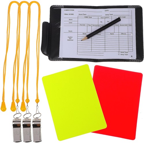 Referee Cards Whistles Score Sheet Complete Portable Referee Kit Tools ...