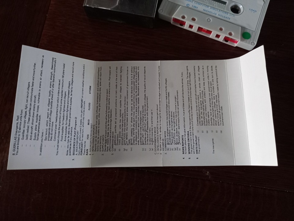 Insurgency - Sinclair ZX Spectrum 48k Game Cassette - CCS Software | eBay