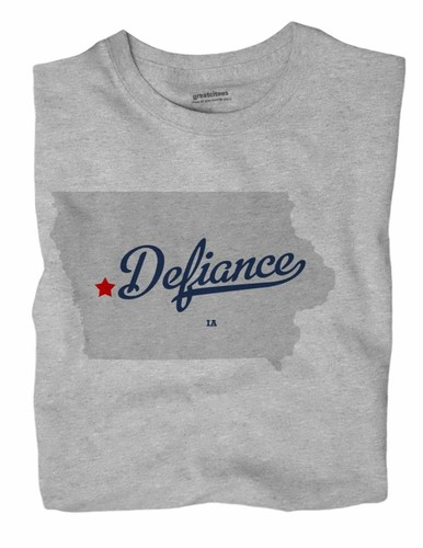 Defiance Iowa IA T-Shirt MAP | eBay