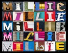 MILLIE Name Poster featuring photos of actual sign letters | eBay