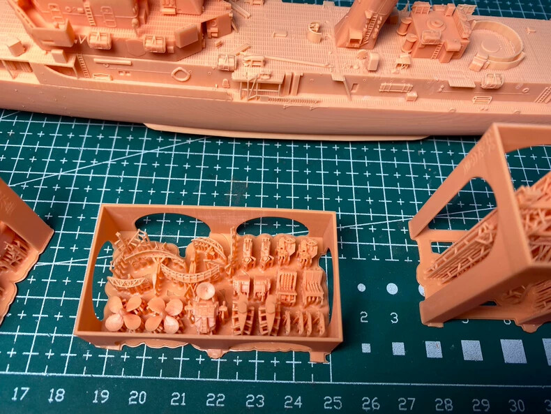 3D Printed 1/350 WWII U.S. Forrest Sherman Class Destroyer Unpainted ...
