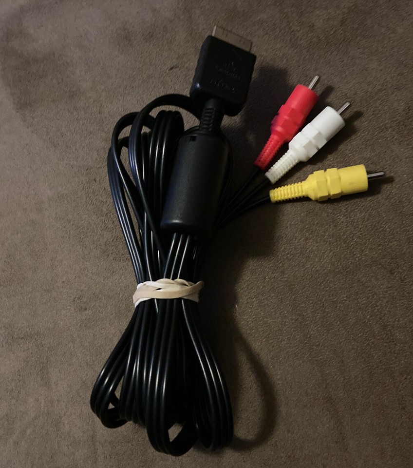 Official Sony Playstation 1 2 PS1 PS2 Audio Video AV Wire Power Cord ...