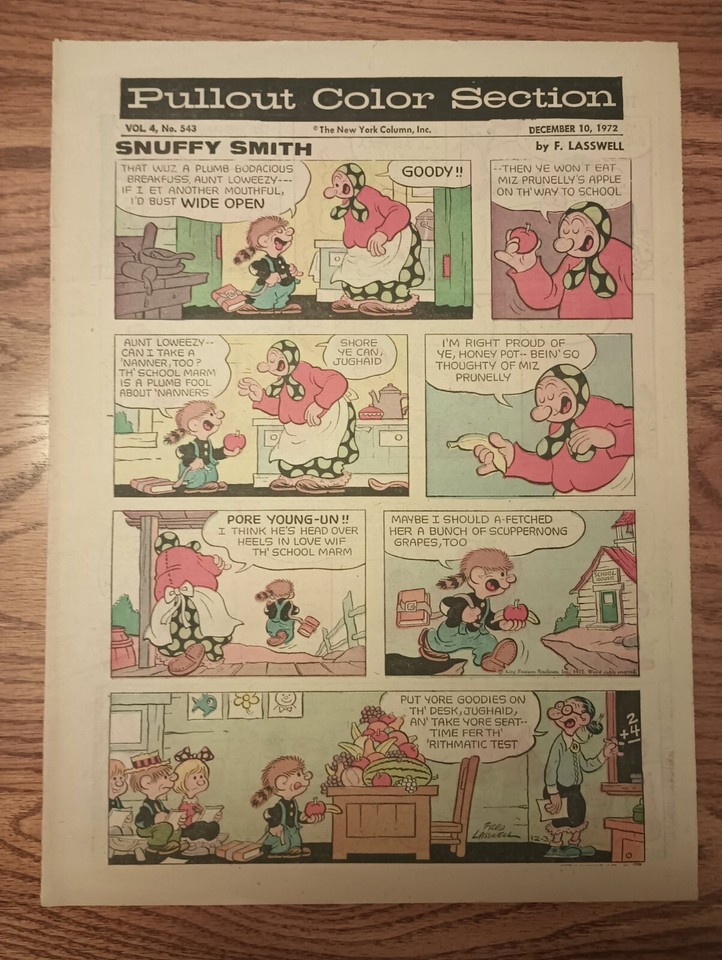 Snuffy Smith by Fred Lasswell - 53 mostly tabs from 1967 to 1973 | eBay