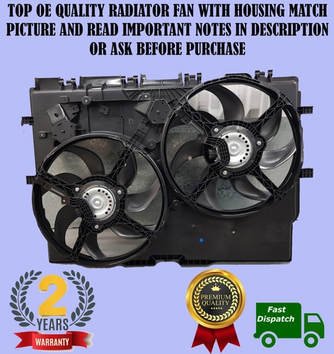 TWIN RADIATOR FANS WITH HOUSING FOR FIAT DUCATO PEUGEOT BOXER CITROEN ...