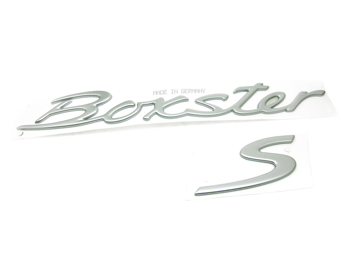 Porsche Boxster S Emblem Script (Satin Aluminum) 98755903700 OEM ...