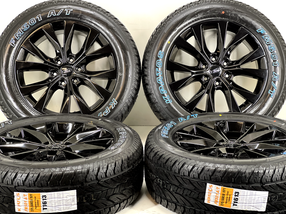 20" OEM Factory Ford F-150 King Ranch BLACK WHEELS RIMS TIRES ALL TERRA ...