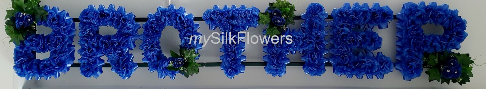 BROTHER Artificial Silk Funeral Flower Any 7 Letter Name Tribute Wreath ...