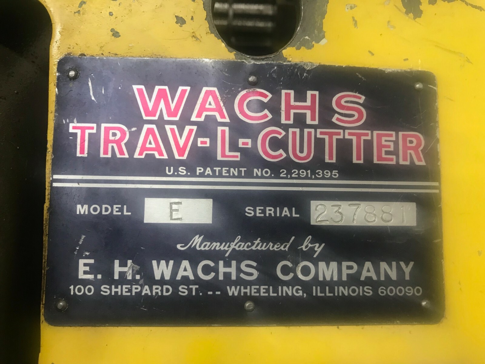 E H WACHS MODEL #E TRAV-L CUTTER & BEVELER: YODER #70166 | eBay